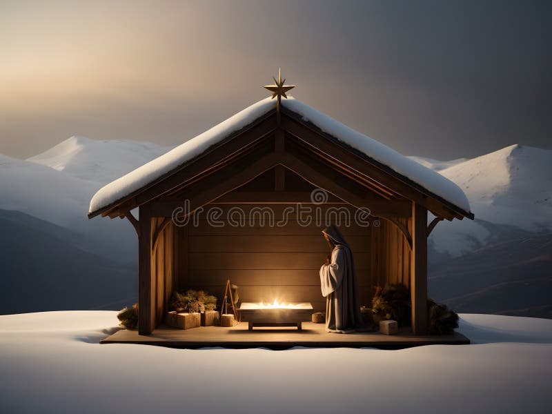 An Illustration of Jesus Born Stock Illustration - Illustration of ...