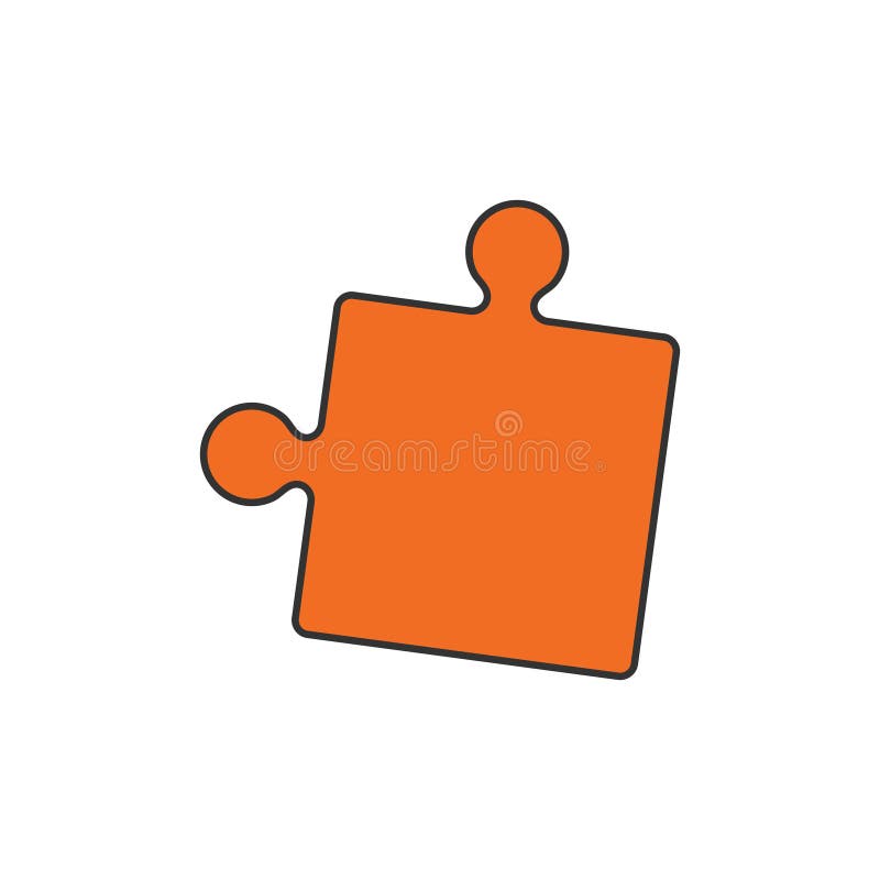 Illustration of a Jigsaw Puzzle Piece Stock Illustration - Illustration ...