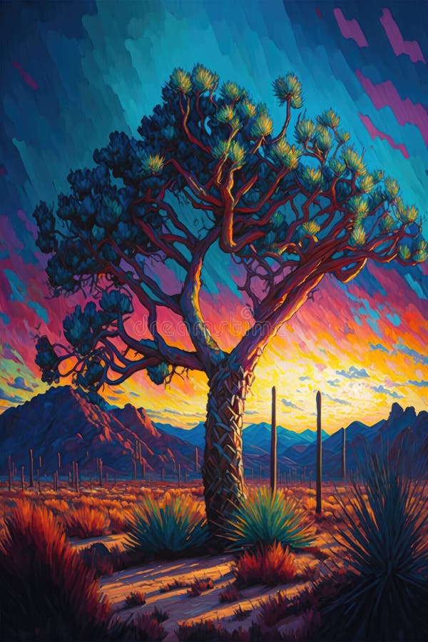 Illustration of a Joshua Tree Stock Illustration - Illustration of ...