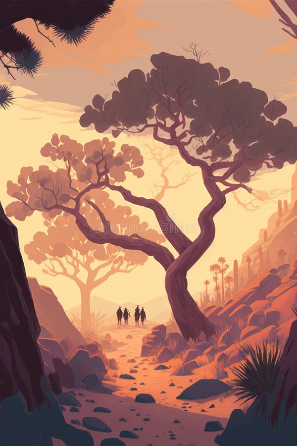 Illustration of a Joshua Tree Stock Illustration - Illustration of ...