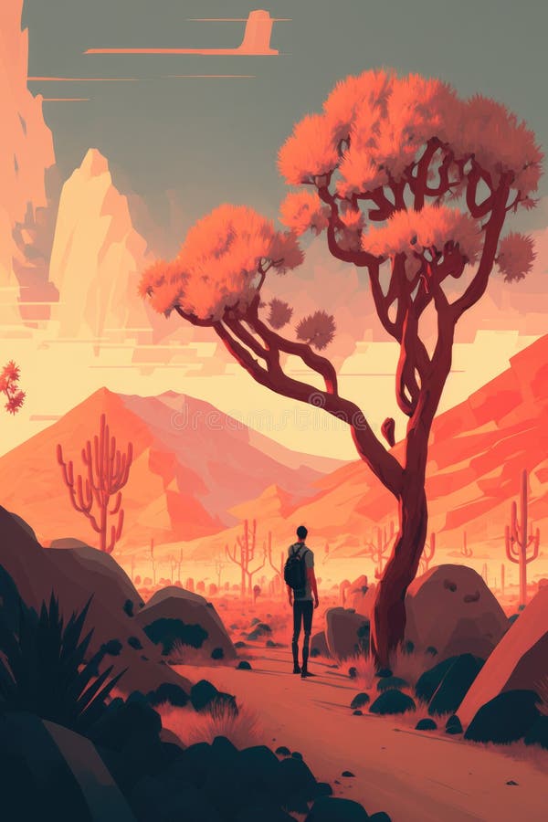 Illustration of a Joshua Tree Stock Illustration - Illustration of ...