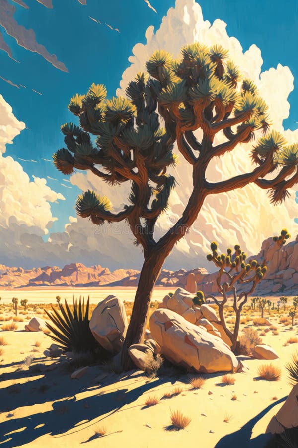 Illustration of a Joshua Tree Stock Illustration - Illustration of ...
