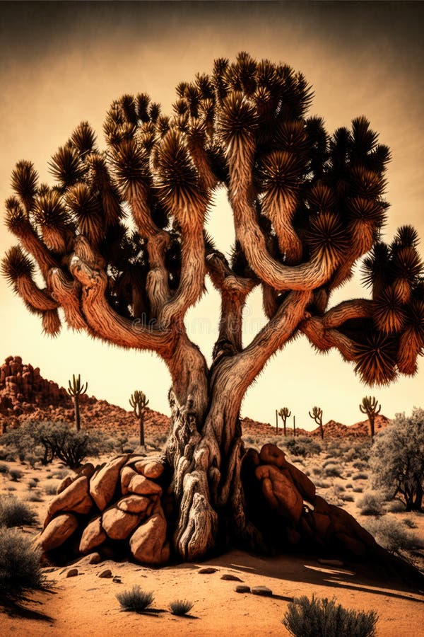 Illustration of a Joshua Tree Stock Illustration - Illustration of ...