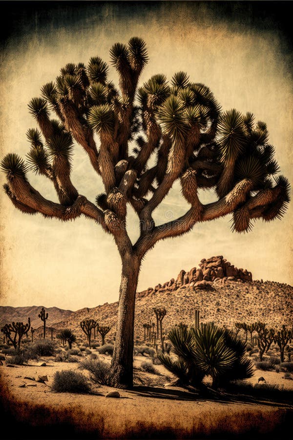 Illustration of a Joshua Tree Stock Illustration - Illustration of ...