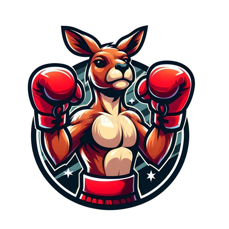 Kangaroo with Boxing Gloves Stock Illustration - Illustration of mammal ...