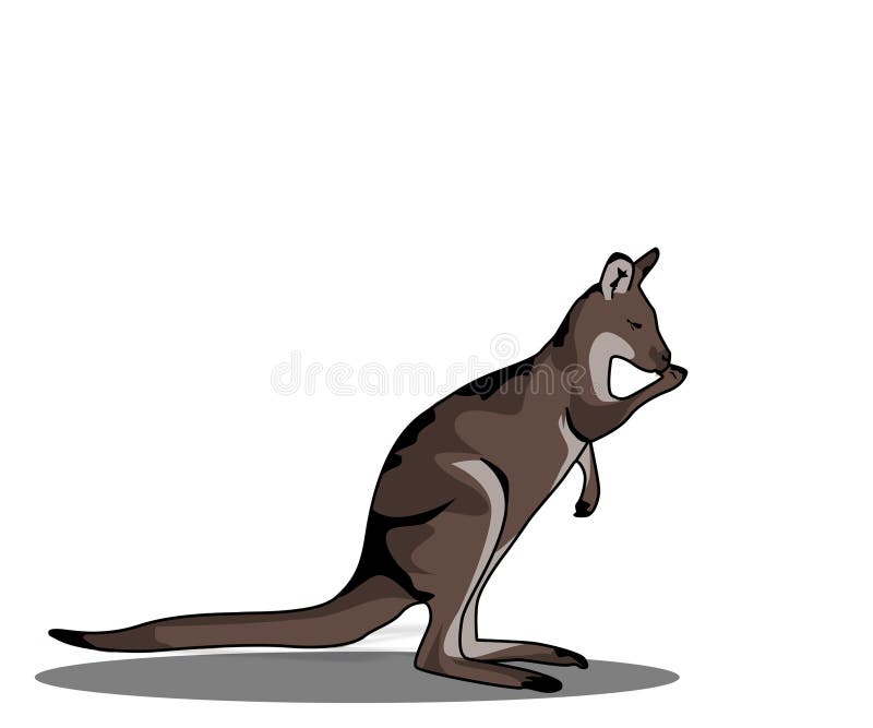 Illustration of a Kangaroo that is Eating Something with Its Hands ...