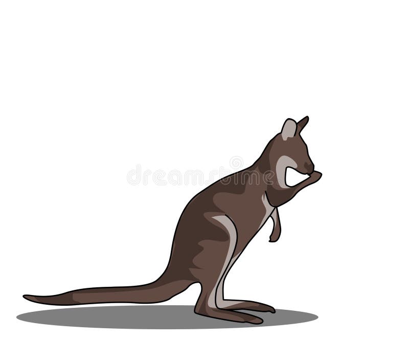 Illustration of a Kangaroo that is Eating Something with Its Hands ...