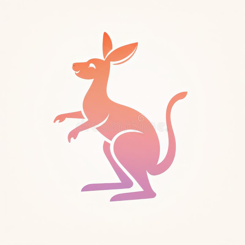 Illustration of Kangaroo Logo Design Template Vector Stock Illustration ...
