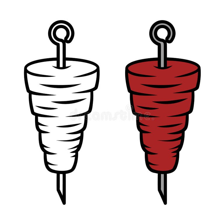 Illustration of Kebab. Design Element for Menu, Poster. Stock Vector ...