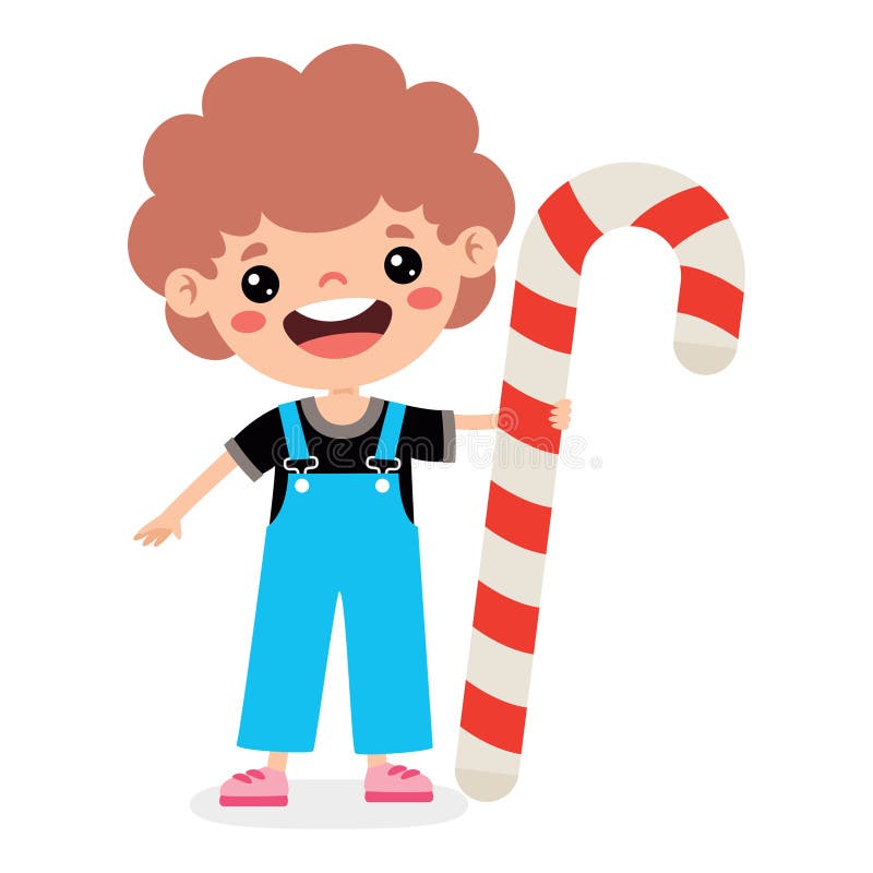 Illustration of Kid with Candy Stock Illustration - Illustration of ...
