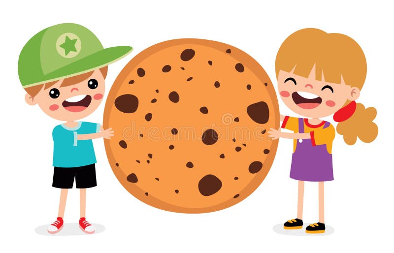 Illustration of Kids with Cookie Stock Illustration - Illustration of ...