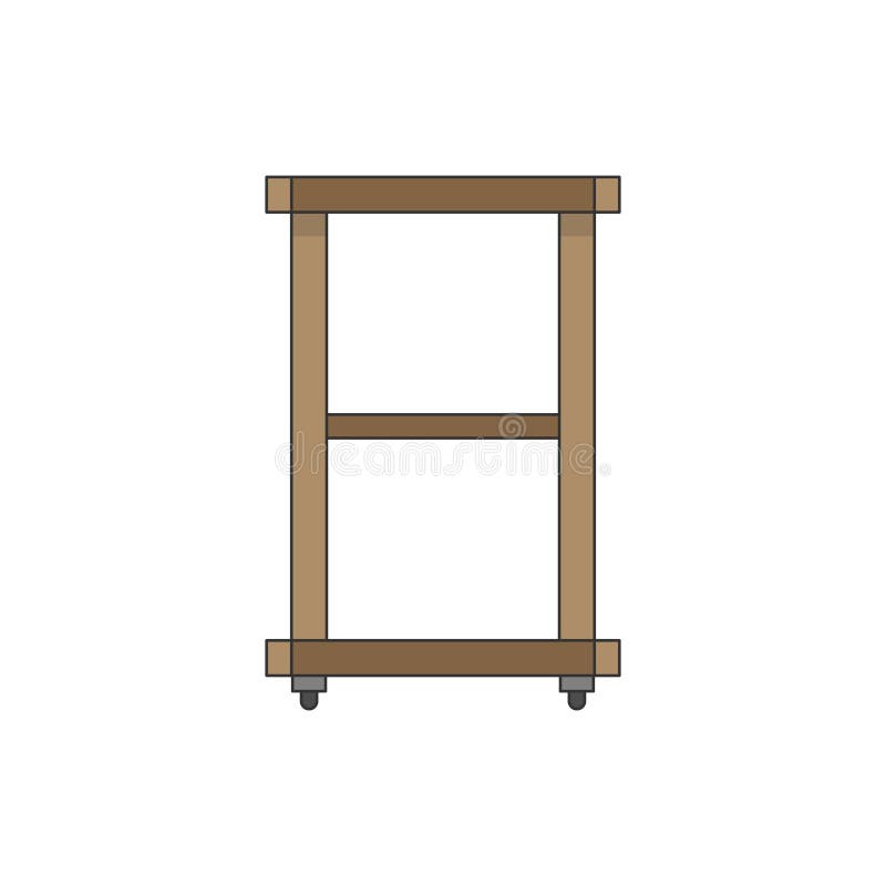 Kitchen Trolley Icon, Simple Black Style Stock Vector - Illustration of ...