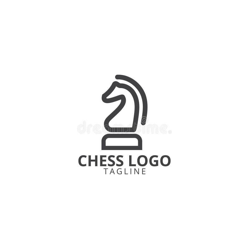 Knight Chess Logo Design Template Stock Vector - Illustration of vector ...