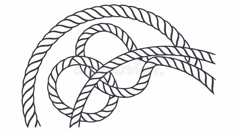 Illustration of Knotted Rope Section Symbolizing Strength or Unity ...