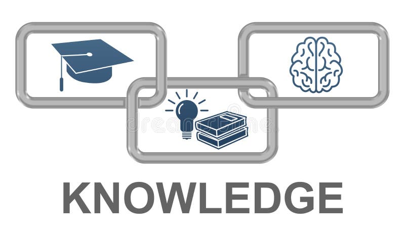Concept of knowledge stock illustration. Illustration of university ...