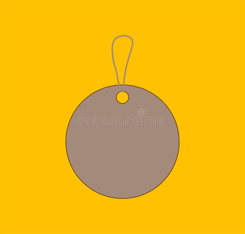 Illustration of a Label Template Isolated on a Yellow Background Stock ...