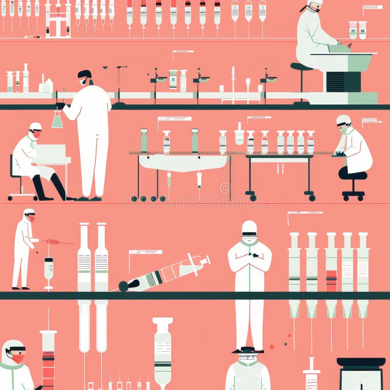Illustration of Laboratory Work Stock Illustration - Illustration of ...