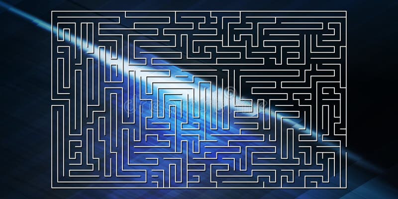 Concept of labyrinth stock illustration. Illustration of logic - 124595389