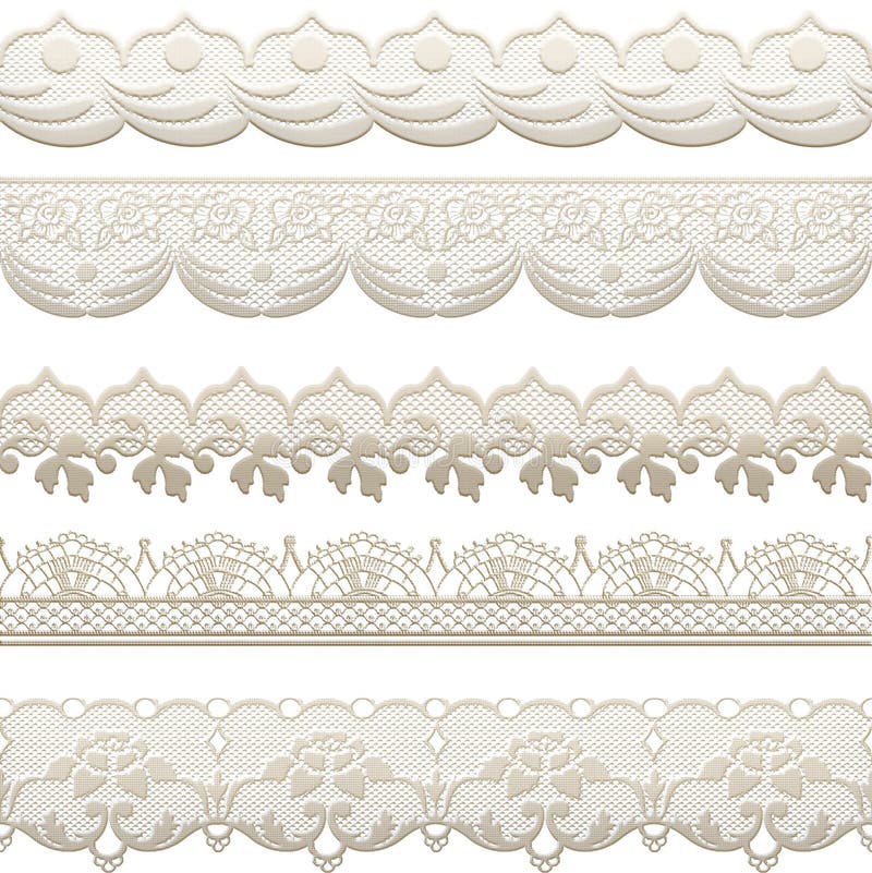 Illustration of a Lace Line Pattern Isolated on a White Background ...