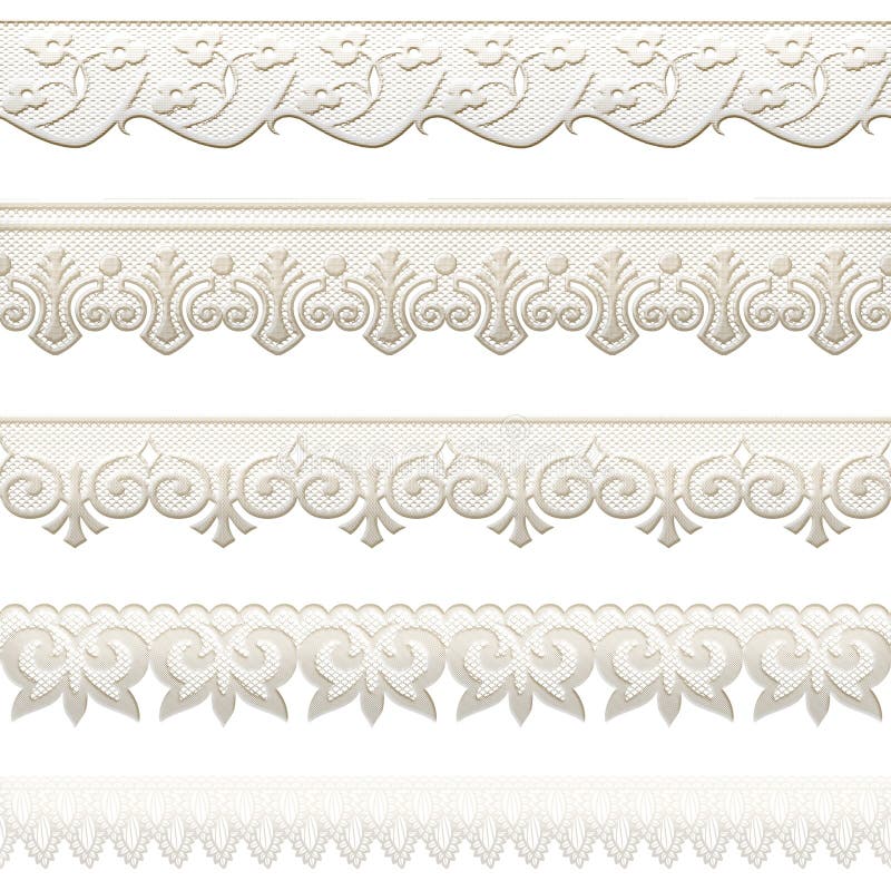 Illustration Of A Lace Line Pattern Isolated On A White Background ...