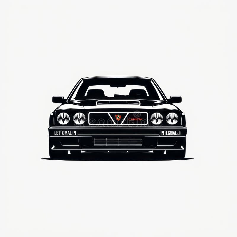 Lancia Delta Integrale Evo Ii Car Poster Car Illustration Stock ...