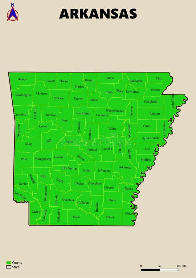 Detailed Arkansas Physical Map with Labeling. Stock Vector ... Detailed Arkansas Physical Map with Labeling. Stock Vector ...