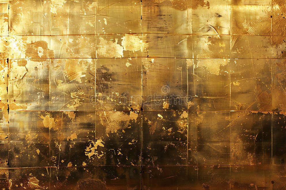 A Large, Flat Surface of Gold Leaf with a Subtle Gradient from Light To ...