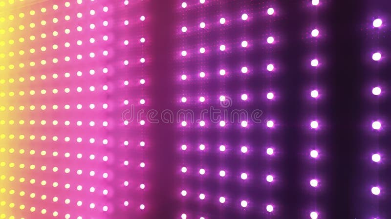 An Illustration of a Large LCD Display with a Glowing Neon Yellow and ...