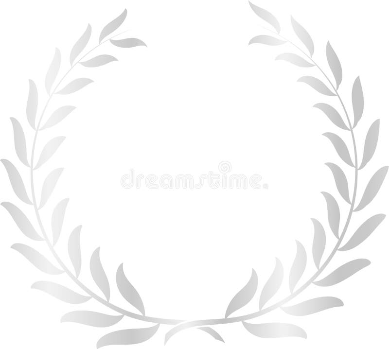 Round Frame of Silver Laurel Stock Vector - Illustration of coat ...