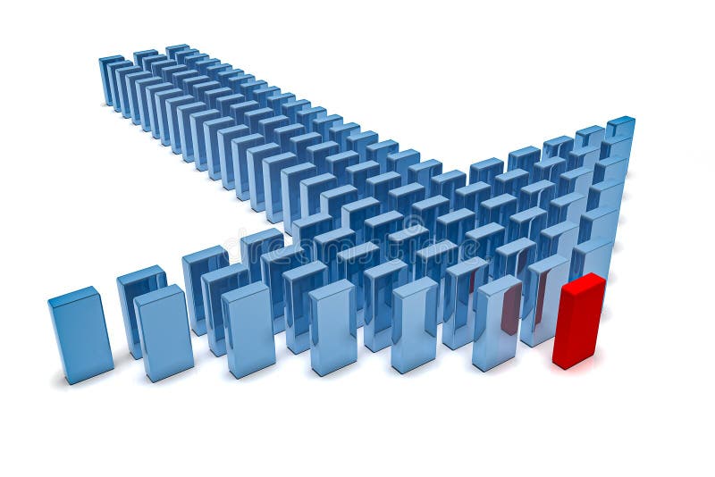 Illustration of Leader Leads the Team Forward. Business Concepts Stock Illustration ...