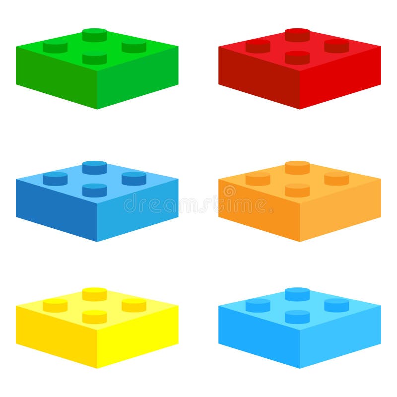 Illustration with Lego Blocks. Geometric Element. 3d Vector Icon ...