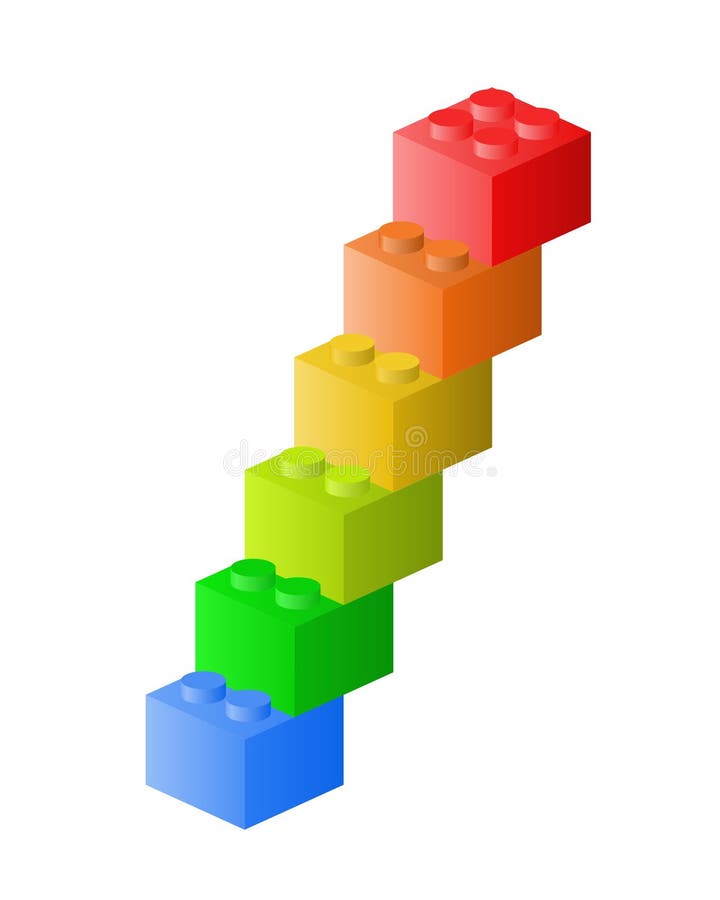 Lego stair stock vector. Illustration of climb, lego - 30184742