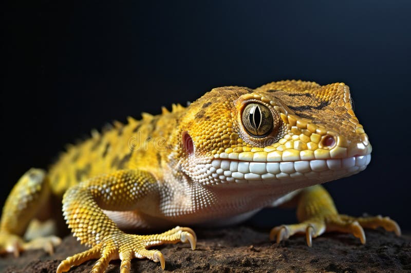 Leopard Gecko (Eublepharis Macularius) Stock Illustration ...