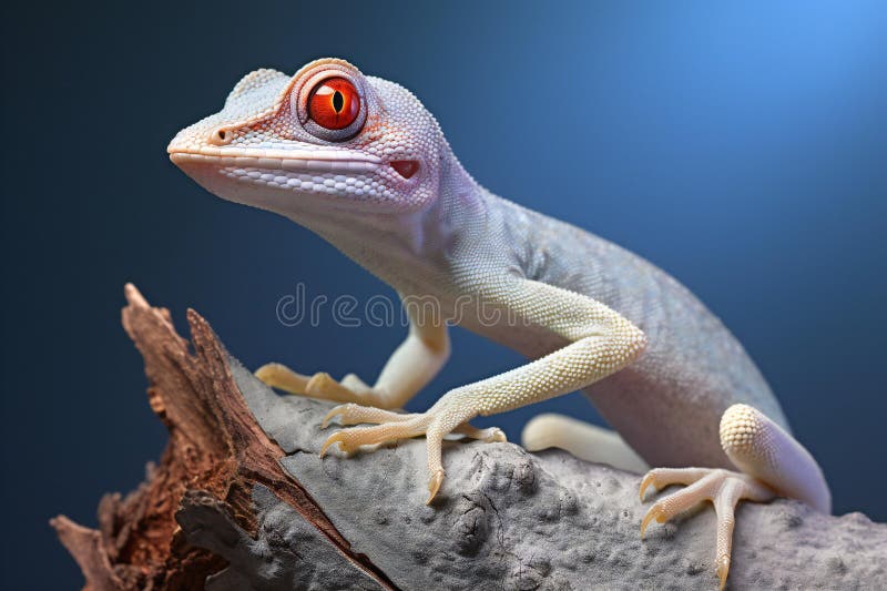 Leopard Gecko (hemidactylus) on a Branch Stock Illustration ...