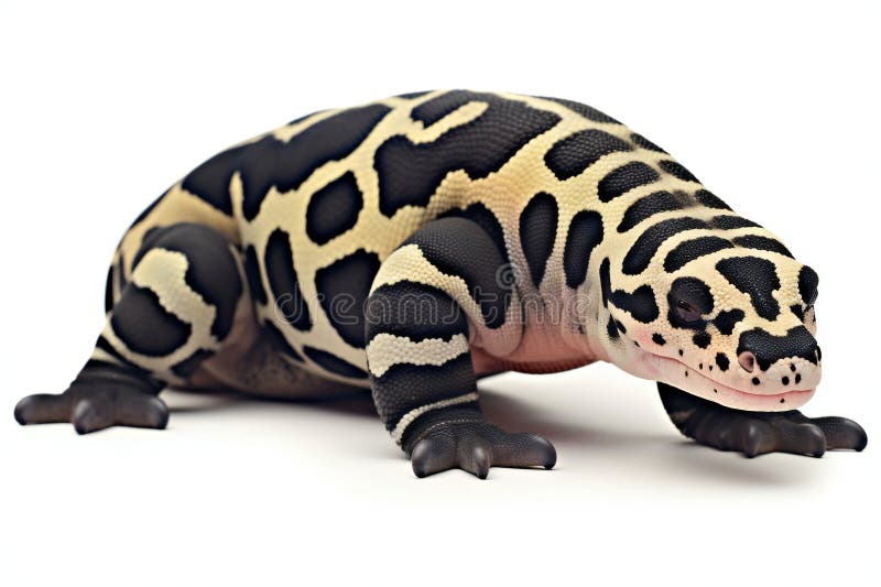 A Leopard Gecko Isolated on White Background Stock Illustration ...