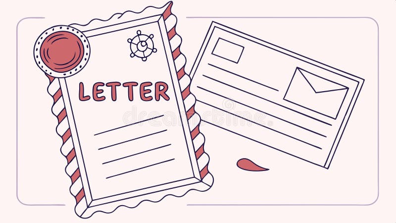 Illustration of a Letter in an Envelope Communication Mail Vector ...