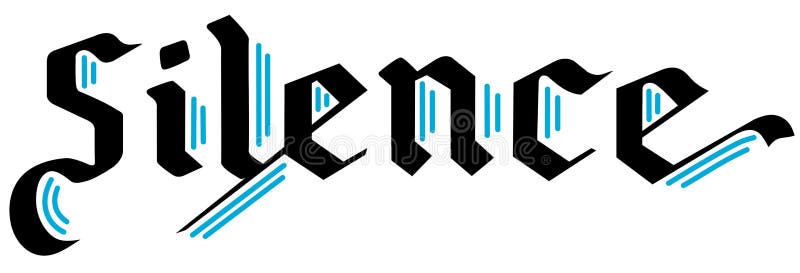 Silence Lettering Stock Illustrations – 370 Silence Lettering Stock ...