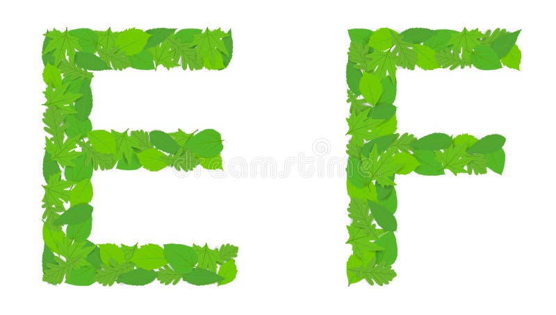 Spring Alphabet Letters a - L Stock Vector - Illustration of message ...