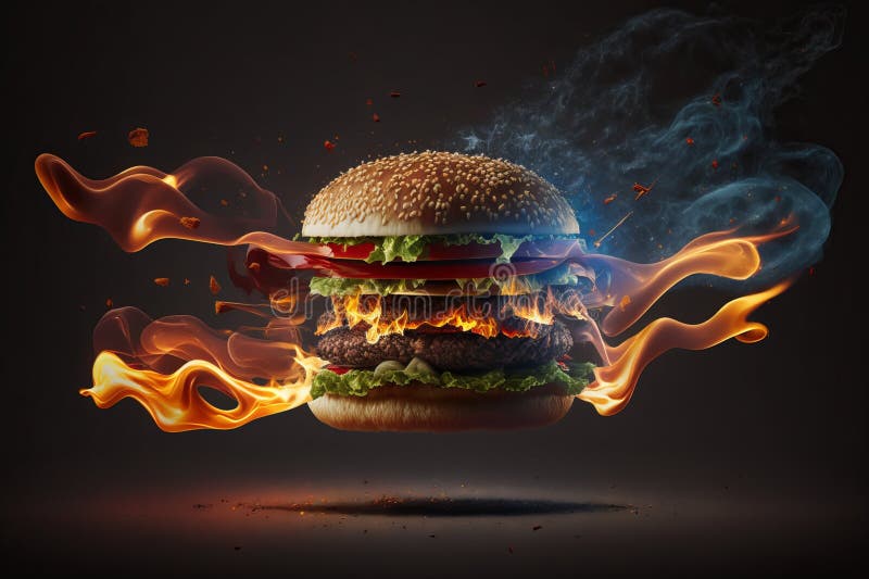 Levitating Hamburger Stock Illustrations – 82 Levitating Hamburger ...
