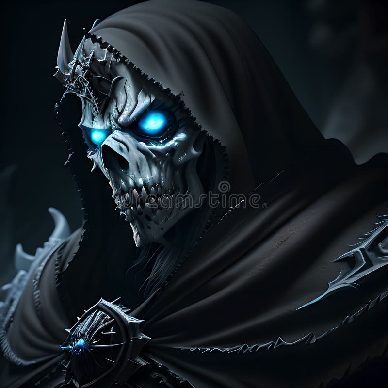 An illustration of a lich stock image. Image of monochrome - 279851595