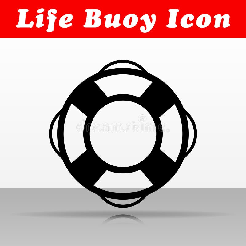 Life Buoy Circle Icons with Shadow Stock Vector - Illustration of icon, lifebuoy: 119293411