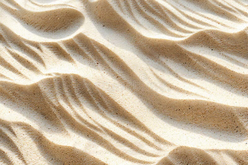 Light Beige Sand Texture Background with Ripples and Patterns, Top View ...