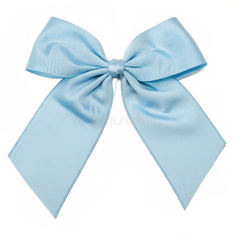 Light Blue Bow Illustration Isolated on White Stock Illustration ...