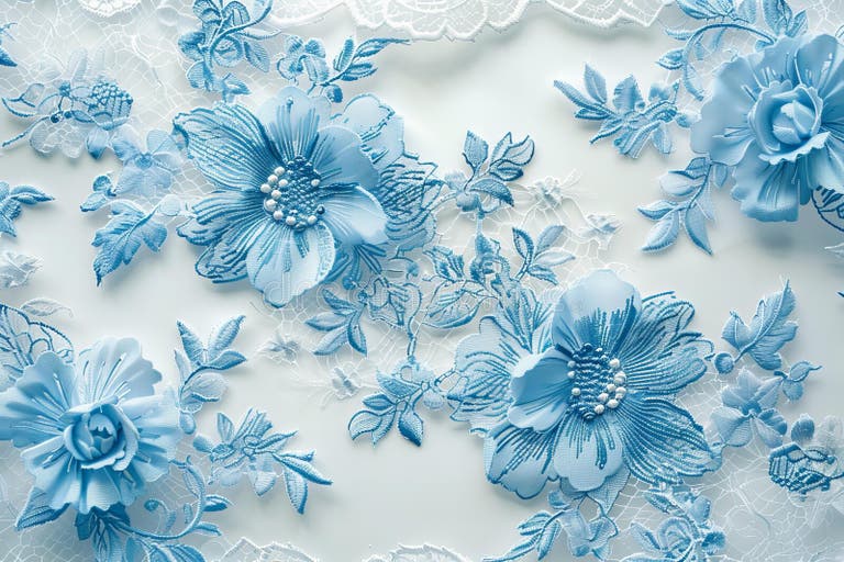 Light Blue Lace Pattern on a White Background in the Vintage Style ...