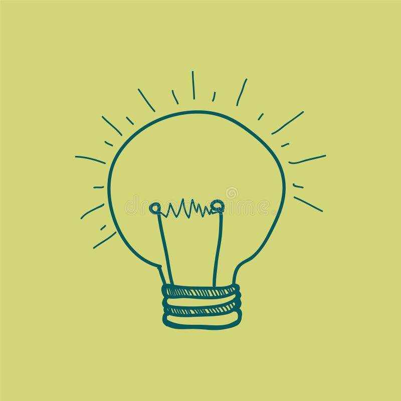 Illustration of a Light Bulb Stock Illustration - Illustration of ...