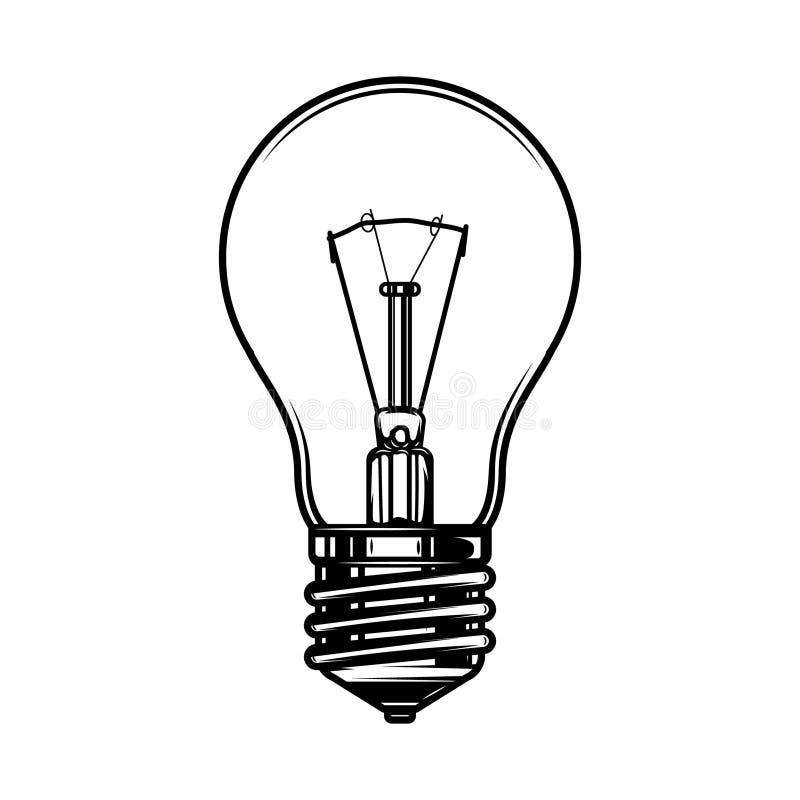 Illustration of the Light Bulb. Design Element for Logo, Label, Sign ...