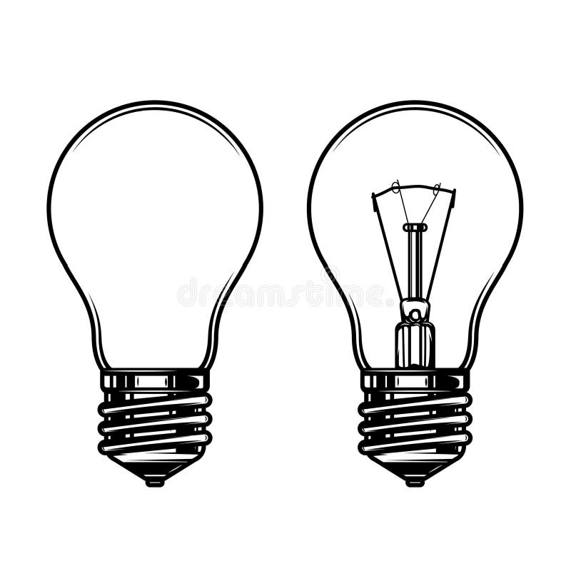 Illustration of the Light Bulb. Design Element for Logo, Label, Sign ...
