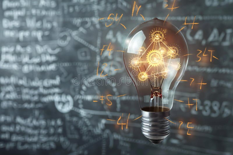 Light Bulb with Gears Inside, Symbolizing Innovation and Creativity in ...