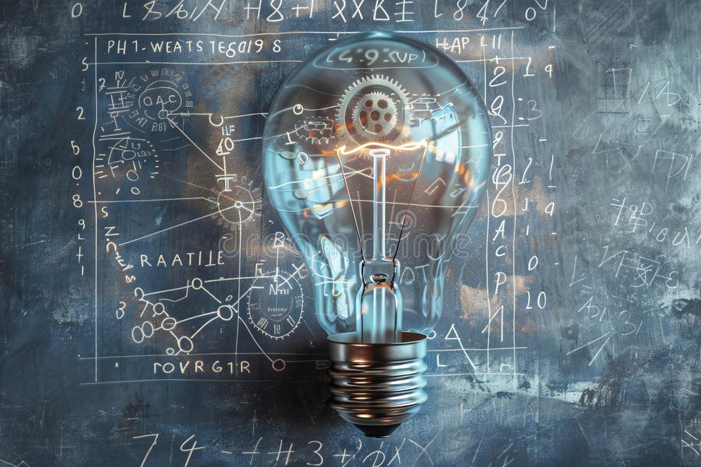 Light Bulb with Gears Inside, Symbolizing Innovation and Creativity in ...