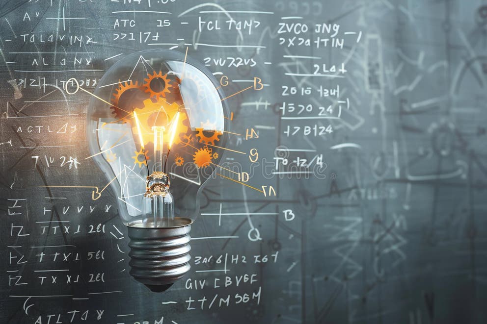 Light Bulb with Gears Inside, Symbolizing Innovation and Creativity in ...